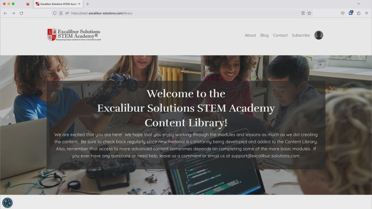 "3rd - 12th Grade Excalibur Solutions STEM Academy Annual Subscription